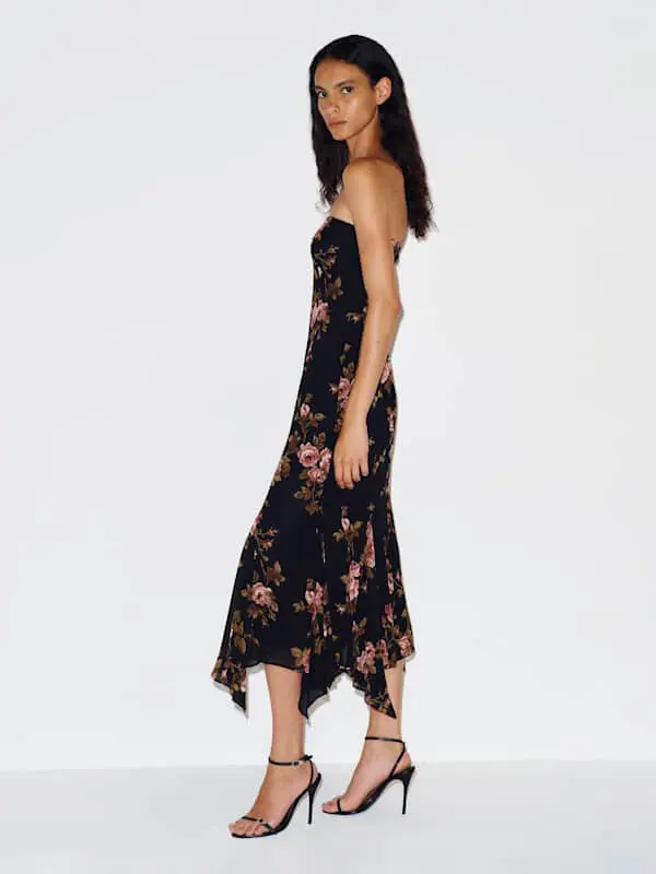 REFORMATION Angeles Strapless Midi Dress