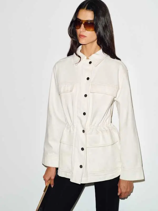 REFORMATION Alex Cinched Denim Jacket