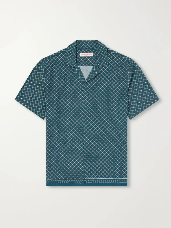 Orlebar Brown Maitan Camp-collar Printed Lyocell-poplin Shirt