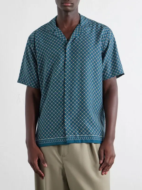 Orlebar Brown Maitan Camp-collar Printed Lyocell-poplin Shirt