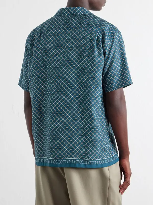Orlebar Brown Maitan Camp-collar Printed Lyocell-poplin Shirt