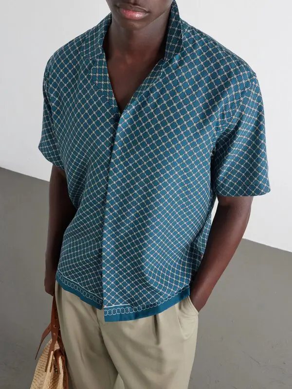 Orlebar Brown Maitan Camp-collar Printed Lyocell-poplin Shirt