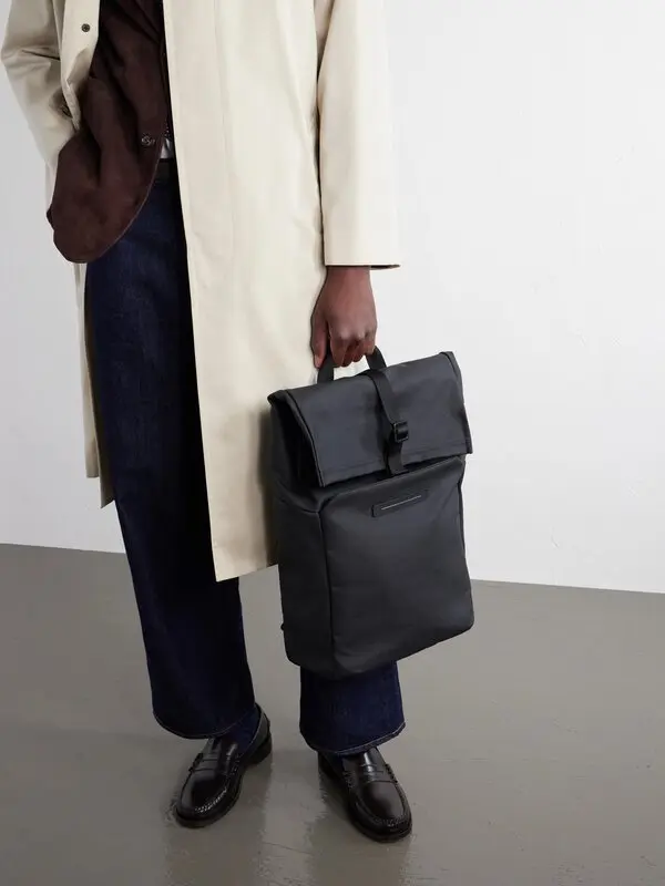 HORIZN STUDIOS Sofo Rolltop X Waxed Cotton-canvas Backpack