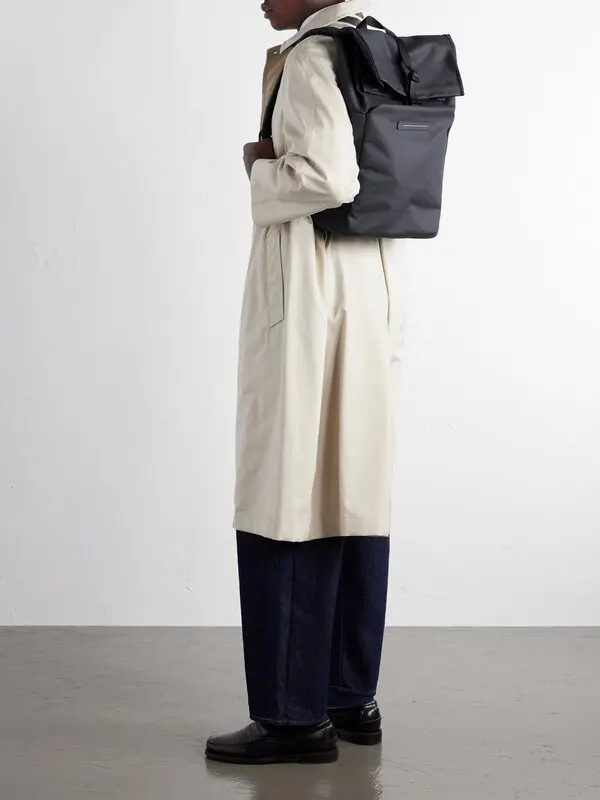 HORIZN STUDIOS Sofo Rolltop X Waxed Cotton-canvas Backpack