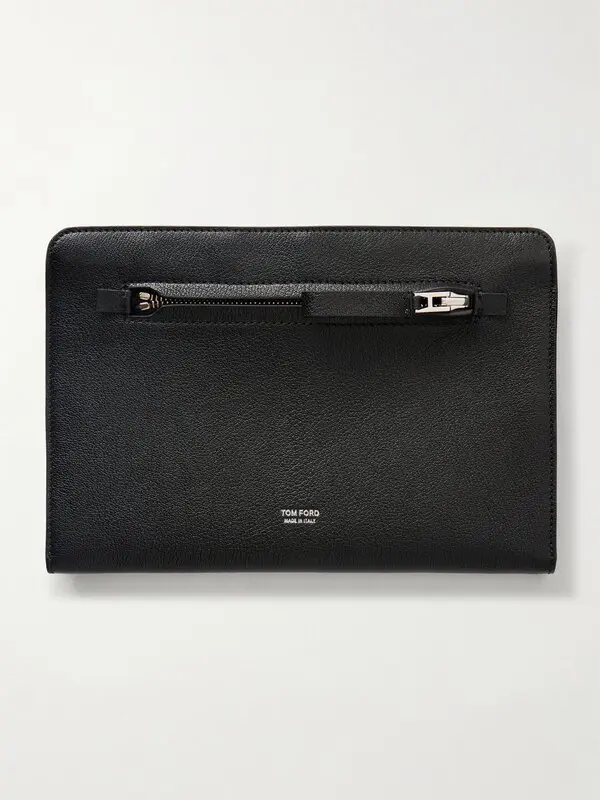 TOM FORD Victor Full-grain Leather Pouch - Black