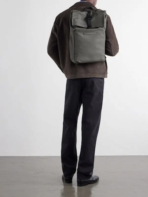 HORIZN STUDIOS Sofo Rolltop X Waxed Cotton-canvas Backpack
