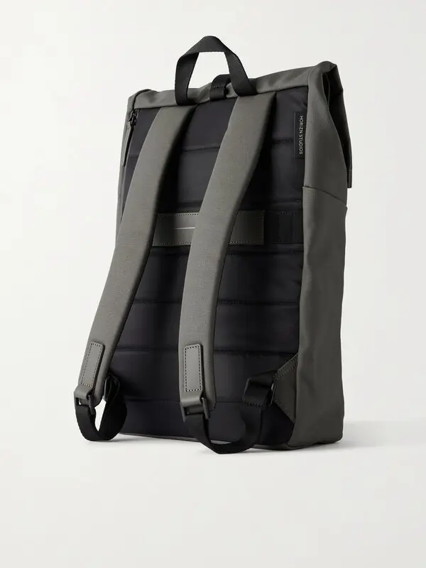 HORIZN STUDIOS Sofo Rolltop X Waxed Cotton-canvas Backpack