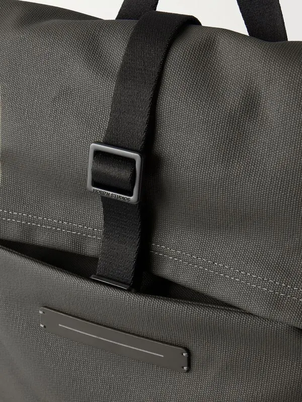 HORIZN STUDIOS Sofo Rolltop X Waxed Cotton-canvas Backpack