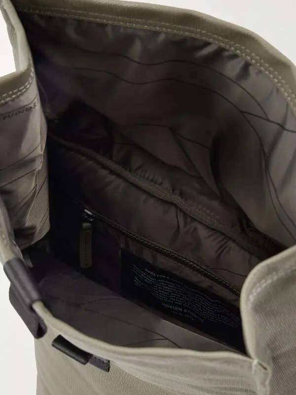 HORIZN STUDIOS Sofo Rolltop X Waxed Cotton-canvas Backpack