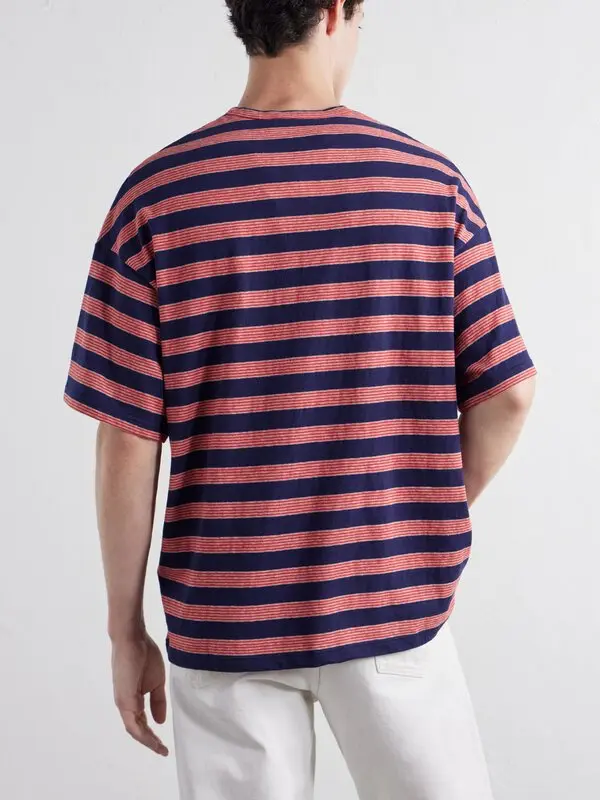 JIL SANDER Striped Cotton-jersey T-shirt