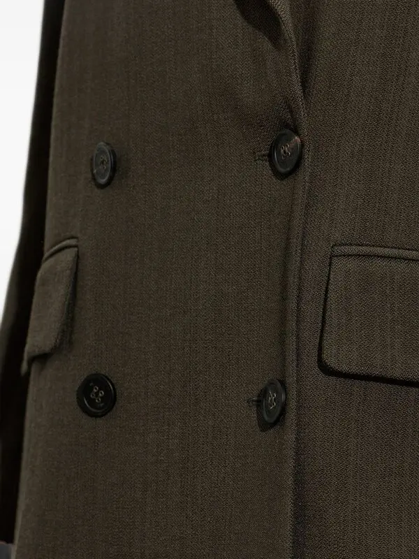 GOLDEN GOOSE Double-breasted Jacket With Notch Lapel And Button Details - Brown