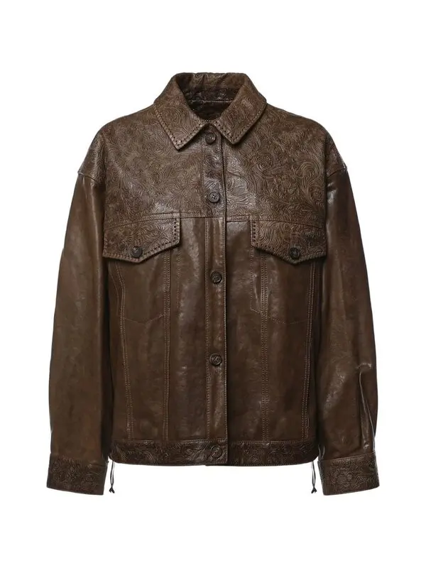 GOLDEN GOOSE Embellished Leather Jacket