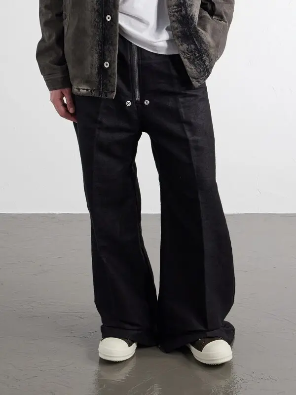 Rick Owens Leather High Top Sneakers