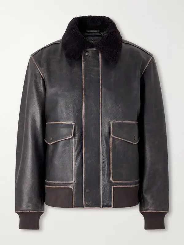 Rag & Bone Manston Leather Bomber Jacket