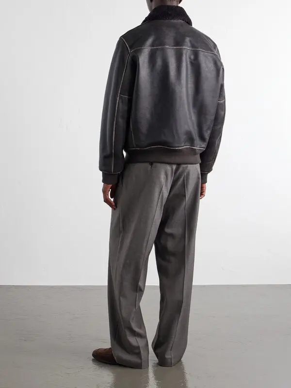 Rag & Bone Manston Leather Bomber Jacket