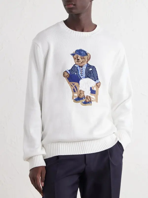 Polo Ralph Lauren Bear-jacquard Cotton Sweater