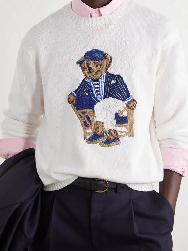 Polo Ralph Lauren Bear-jacquard Cotton Sweater