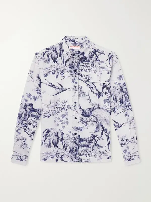 Orlebar Brown Grasmoor Printed Linen Shirt
