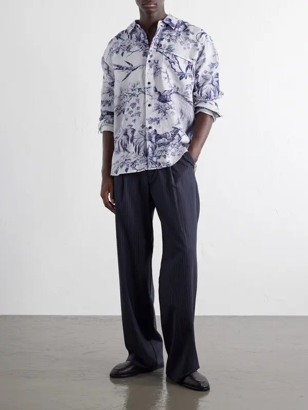 Orlebar Brown Grasmoor Printed Linen Shirt