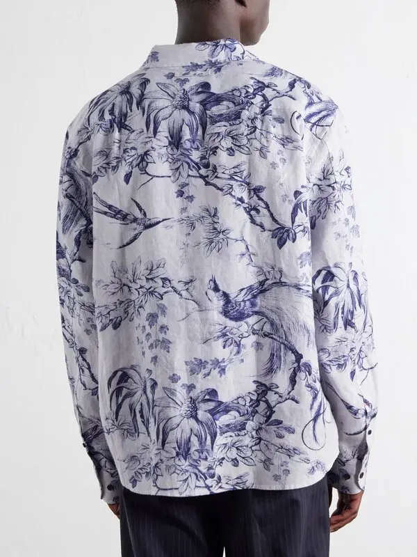 Orlebar Brown Grasmoor Printed Linen Shirt
