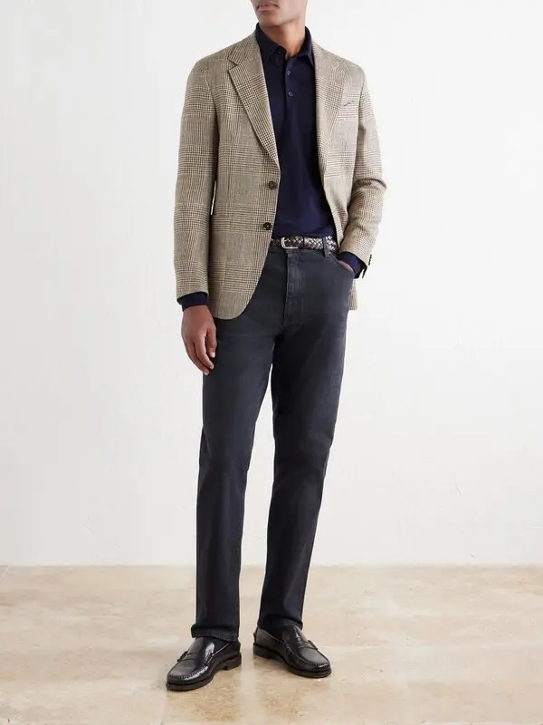 Zegna Cashmere And Silk-blend Polo Shirt - Blue