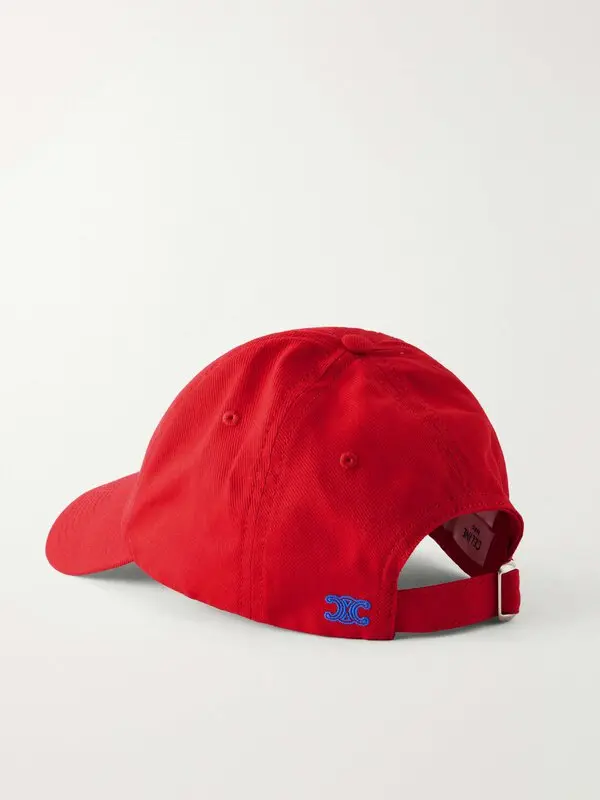 Celine Richelieu Logo-embroidered Cotton-twill Cap