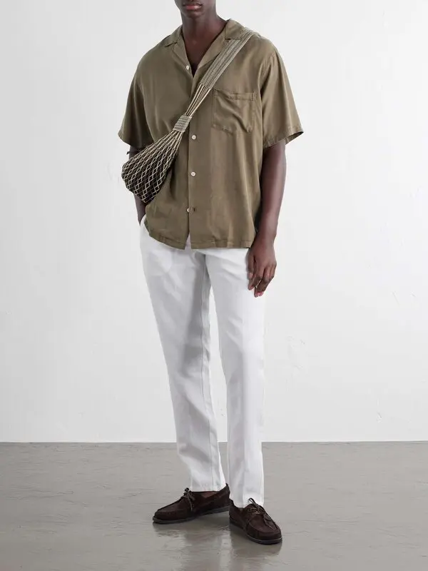 Orlebar Brown Cornell Straight-leg Linen Trousers - Ecru