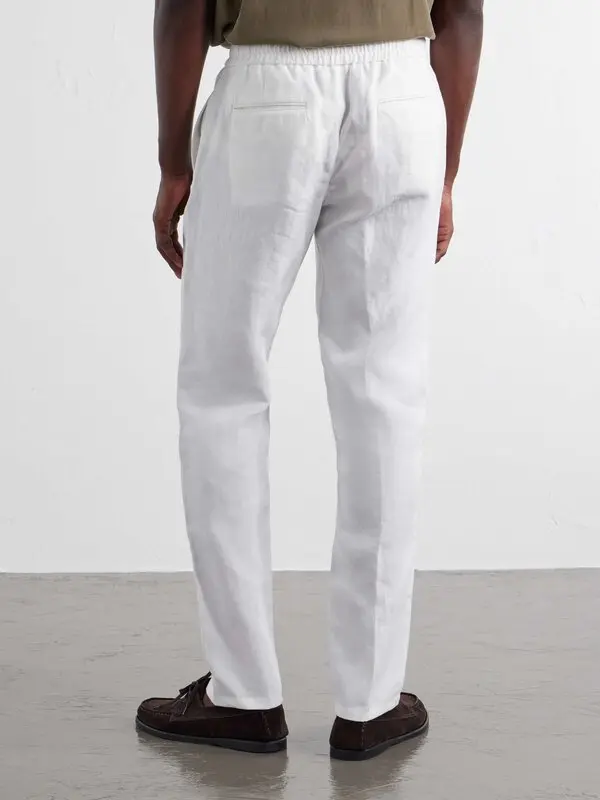 Orlebar Brown Cornell Straight-leg Linen Trousers - Ecru