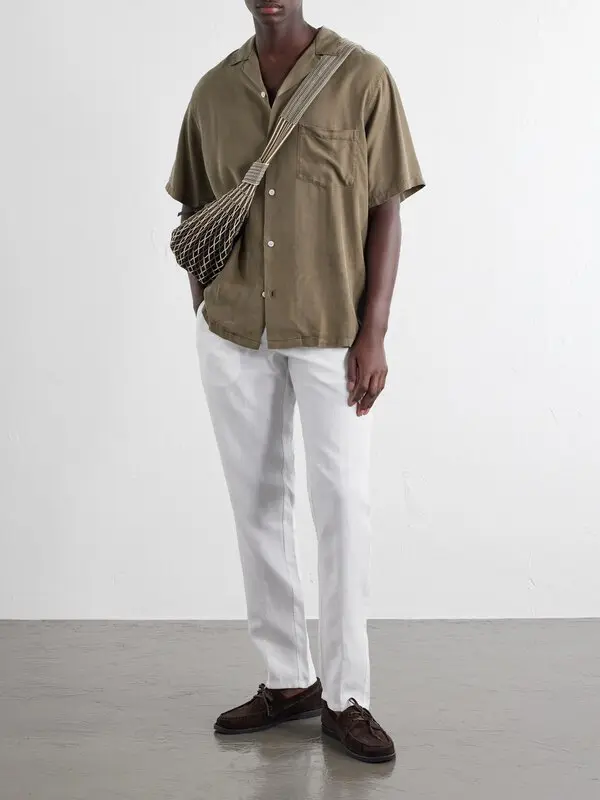 Orlebar Brown Cornell Straight-leg Linen Trousers - Neutrals