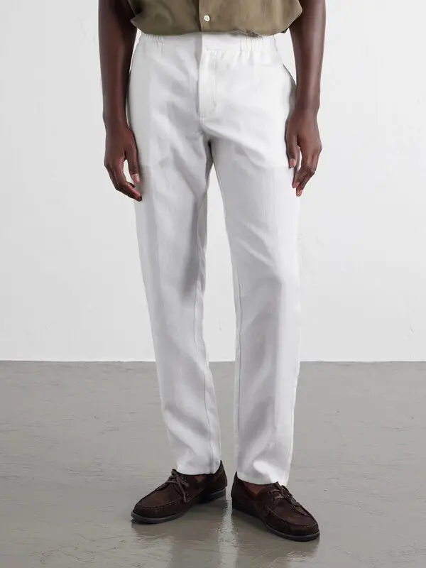 Orlebar Brown Cornell Straight-leg Linen Trousers - Neutrals