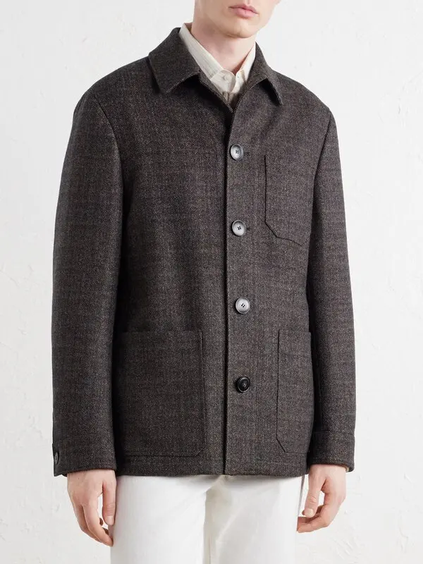 Canali Wool And Cashmere Blend Chore Jacket