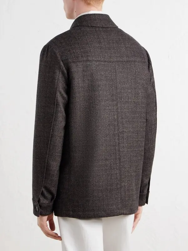 Canali Wool And Cashmere Blend Chore Jacket
