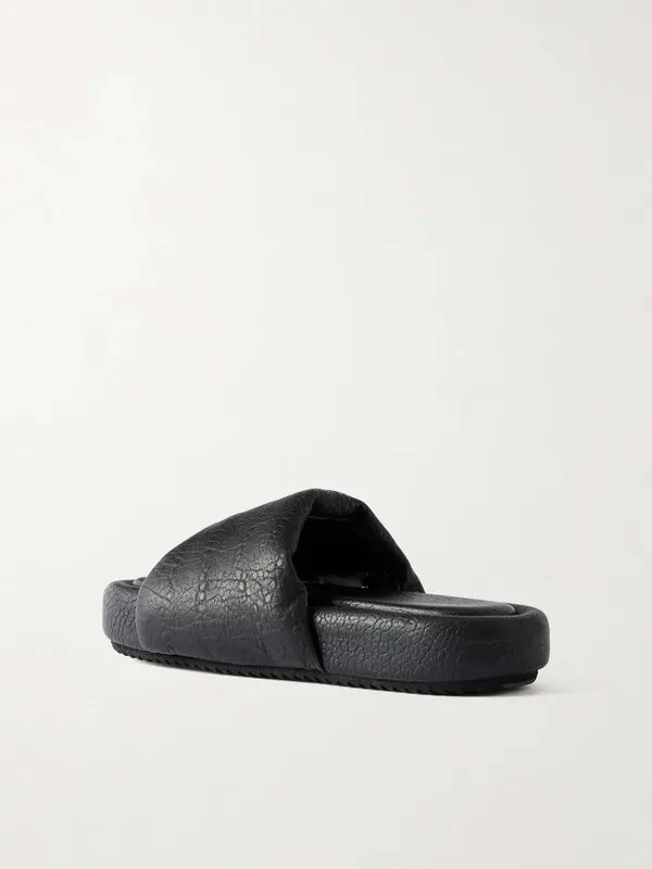 Rick Owens Chancla Full-grained Leather Slides