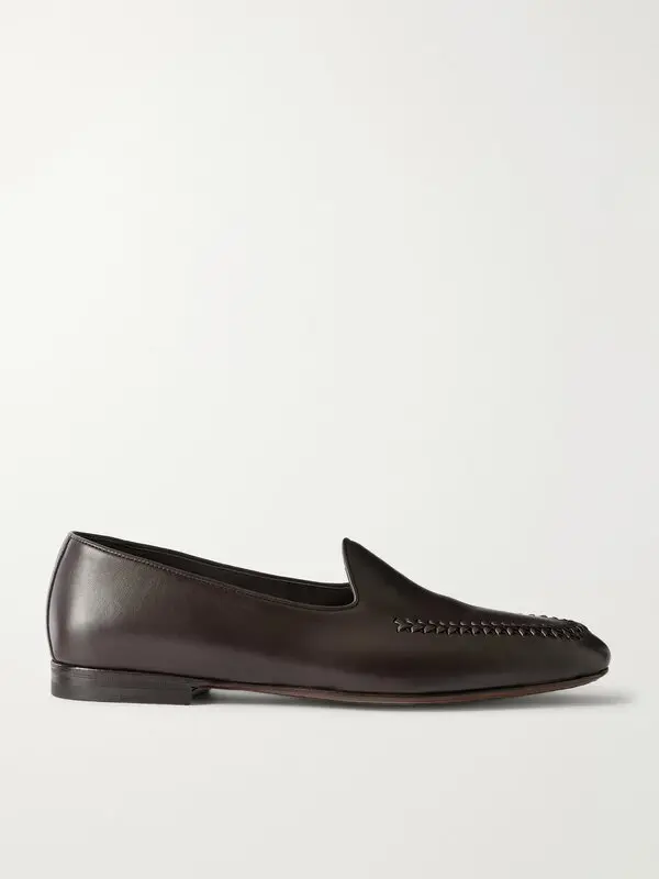 Manolo Blahnik Brera Leather Loafers