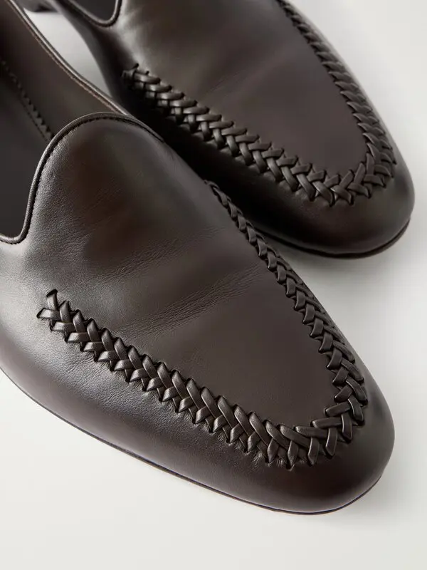Manolo Blahnik Brera Leather Loafers