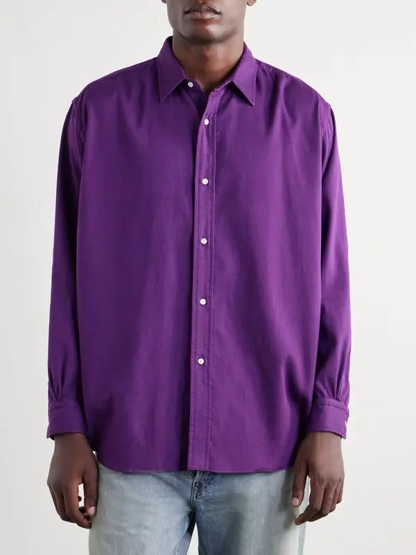 A.PRESSE Cotton-twill Shirt