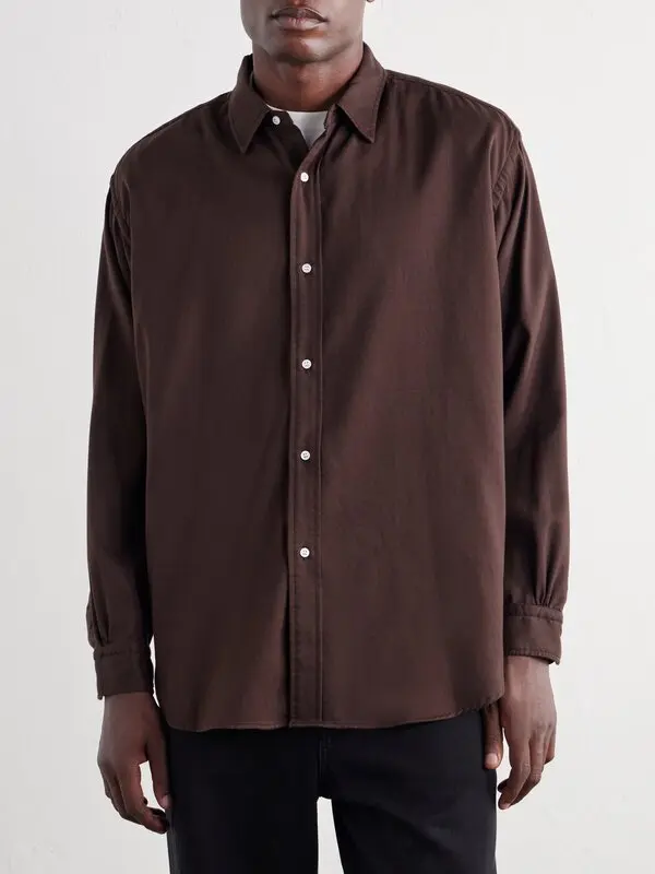 A.PRESSE Cotton-twill Shirt