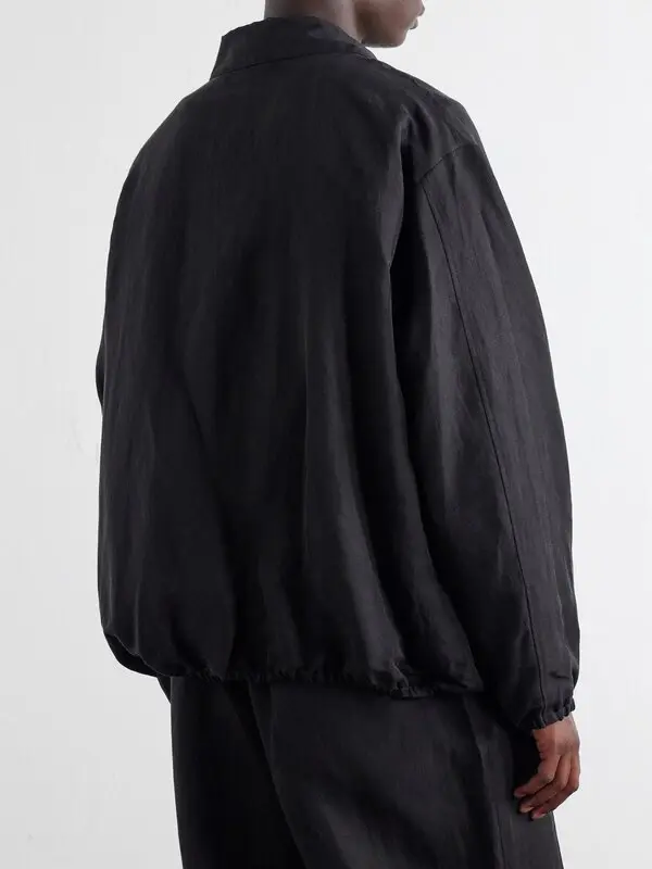 SSSTEIN Linen And Silk-blend Satin Blouson Jacket