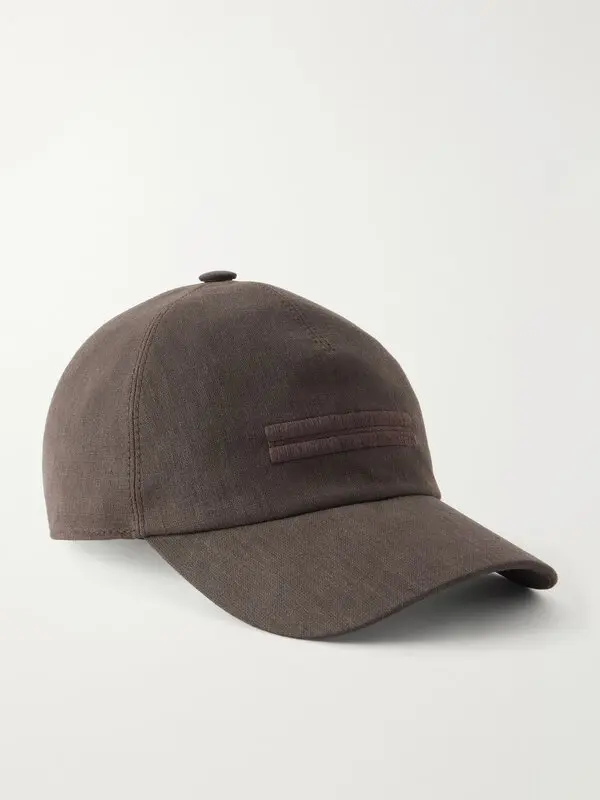 Zegna Oasi Logo-embellished Linen Cap