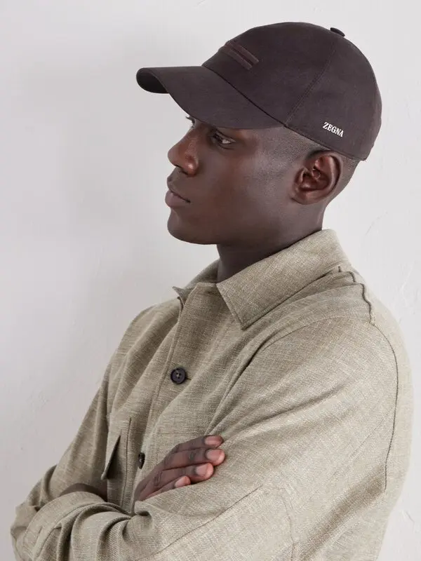 Zegna Oasi Logo-embellished Linen Cap