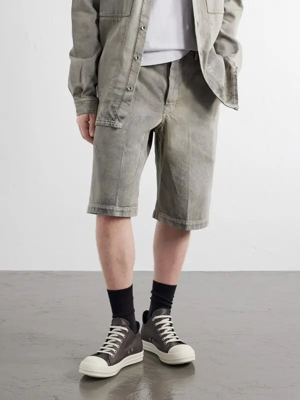 Rick Owens Leather Sneakers - Brown
