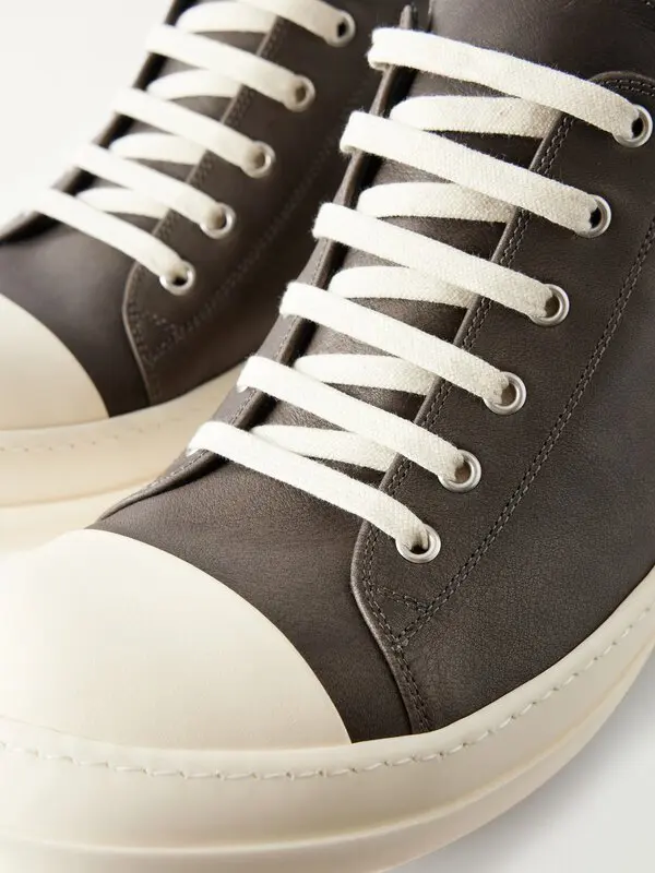 Rick Owens Leather Sneakers - Brown