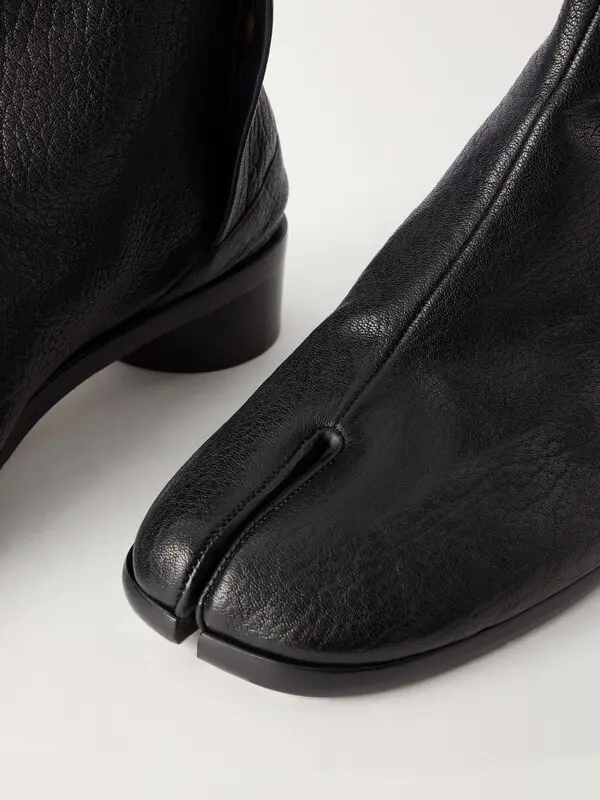 MAISON MARGIELA Tabi Split-toe Full-grain Leather Boots