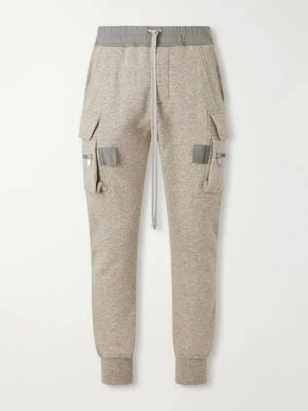 Rick Owens Mastodon Tapered Wool And Cotton-blend Jersey Sweatpants