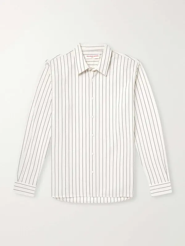 Orlebar Brown Justin Striped Cotton-seersucker Shirt