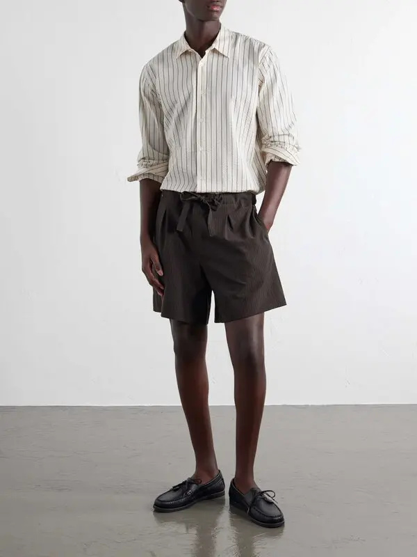 Orlebar Brown Justin Striped Cotton-seersucker Shirt