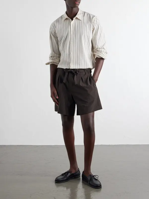 Orlebar Brown Justin Striped Cotton-seersucker Shirt