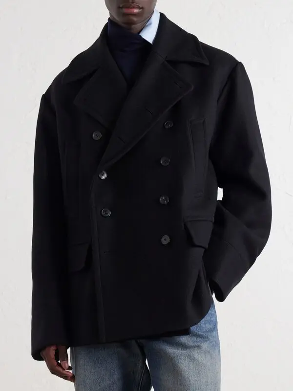Dries Van Noten Double-breasted Wool-blend Coat