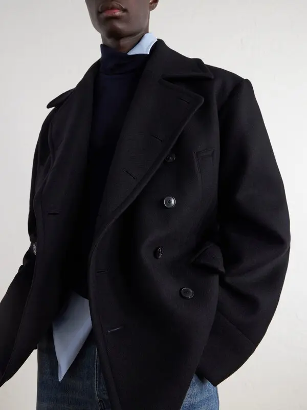 Dries Van Noten Double-breasted Wool-blend Coat