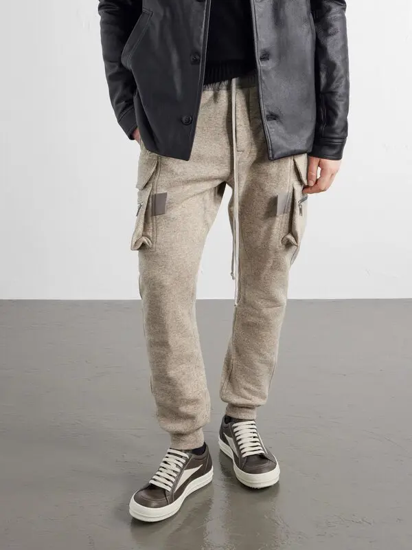 Rick Owens Sneaks Suede-trimmed Full-grained Leather Sneakers - Brown